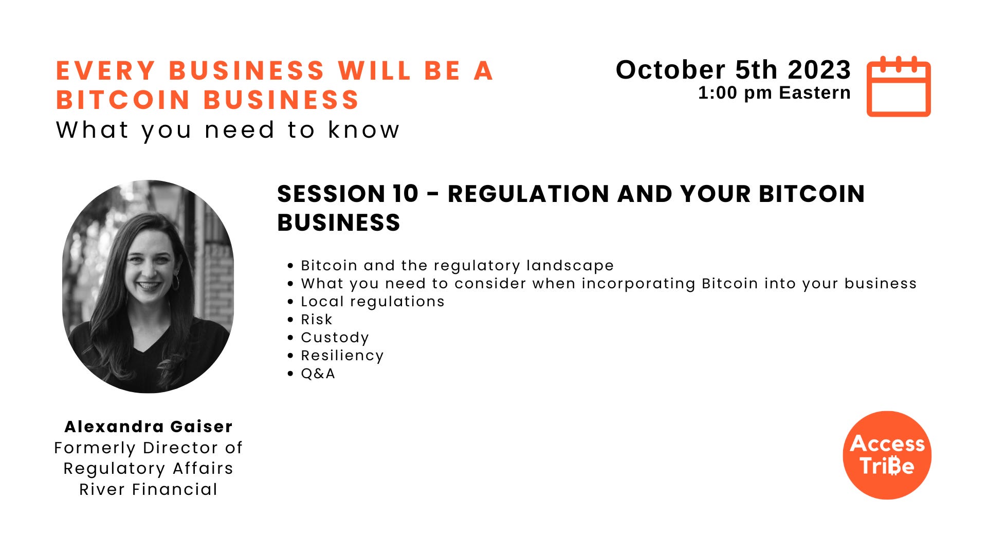 Session 10 - Regulation and Your Bitcoin Business with Alexandra ...