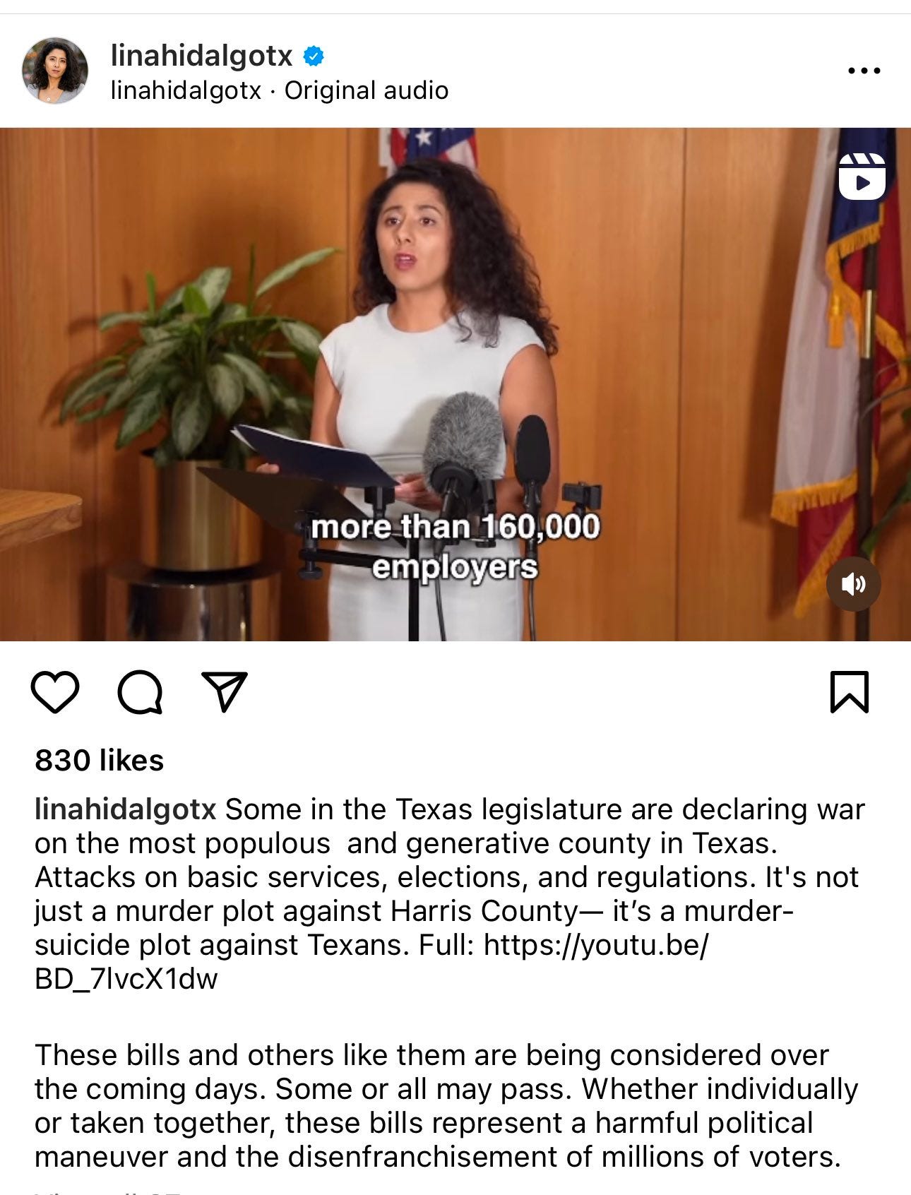 Lying Lina Takes on Texas Legislation - by Merissa Hansen
