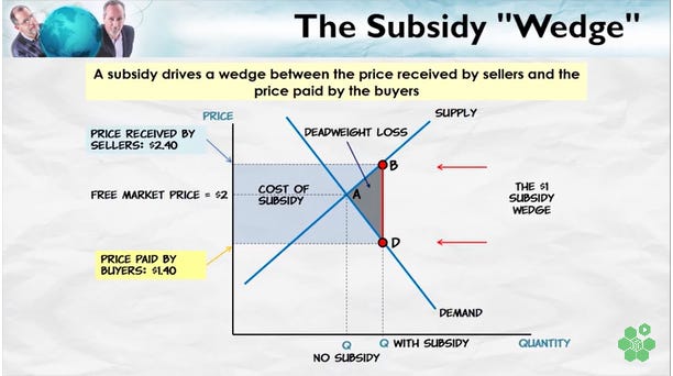 Subsidies, External Costs, and Deadweight Loss