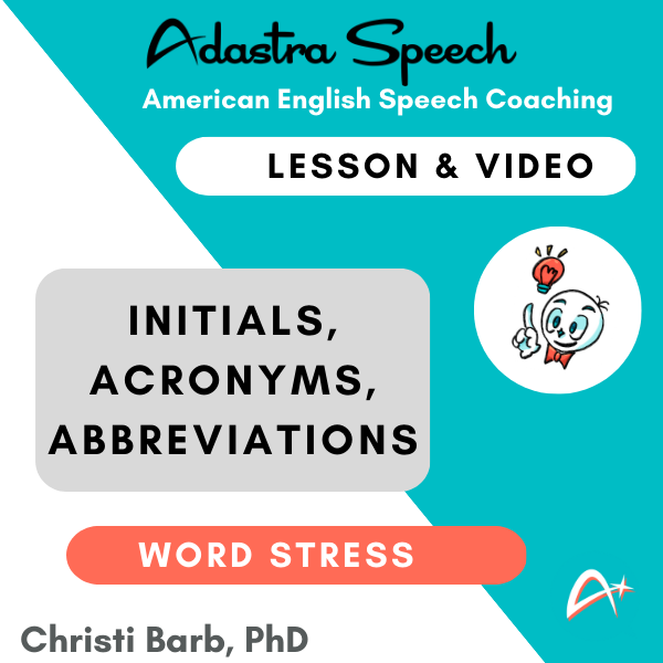 Initials, Acronyms, and Abbreviations