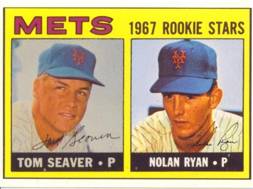 Mets Card of the Week: 1967 Seaver/Ryan RC - by Brian Joura