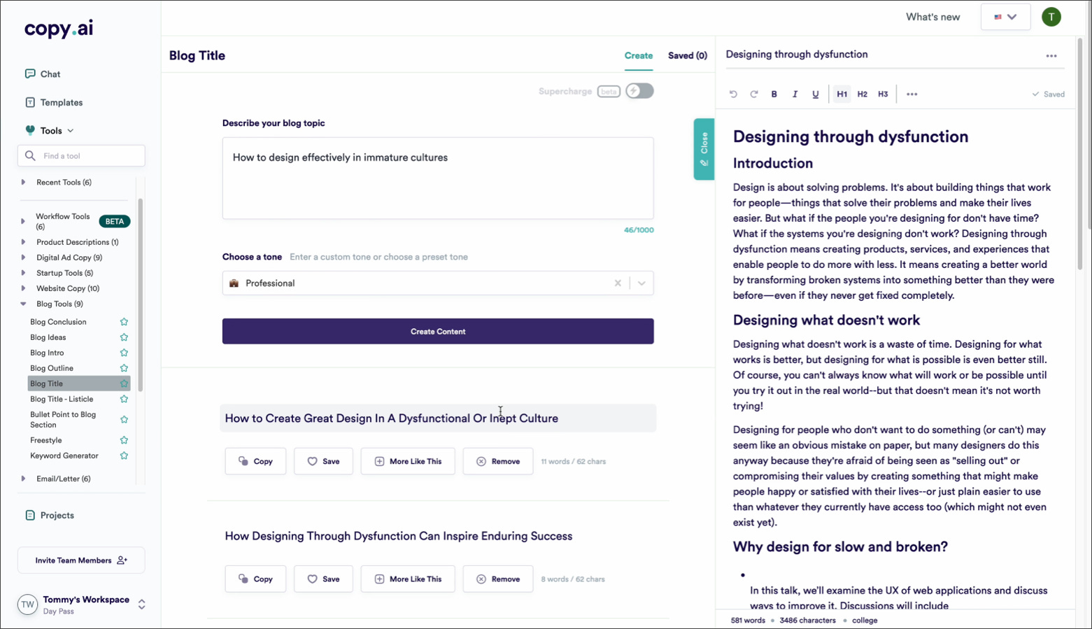 UI patterns for AI features in document editing workflows