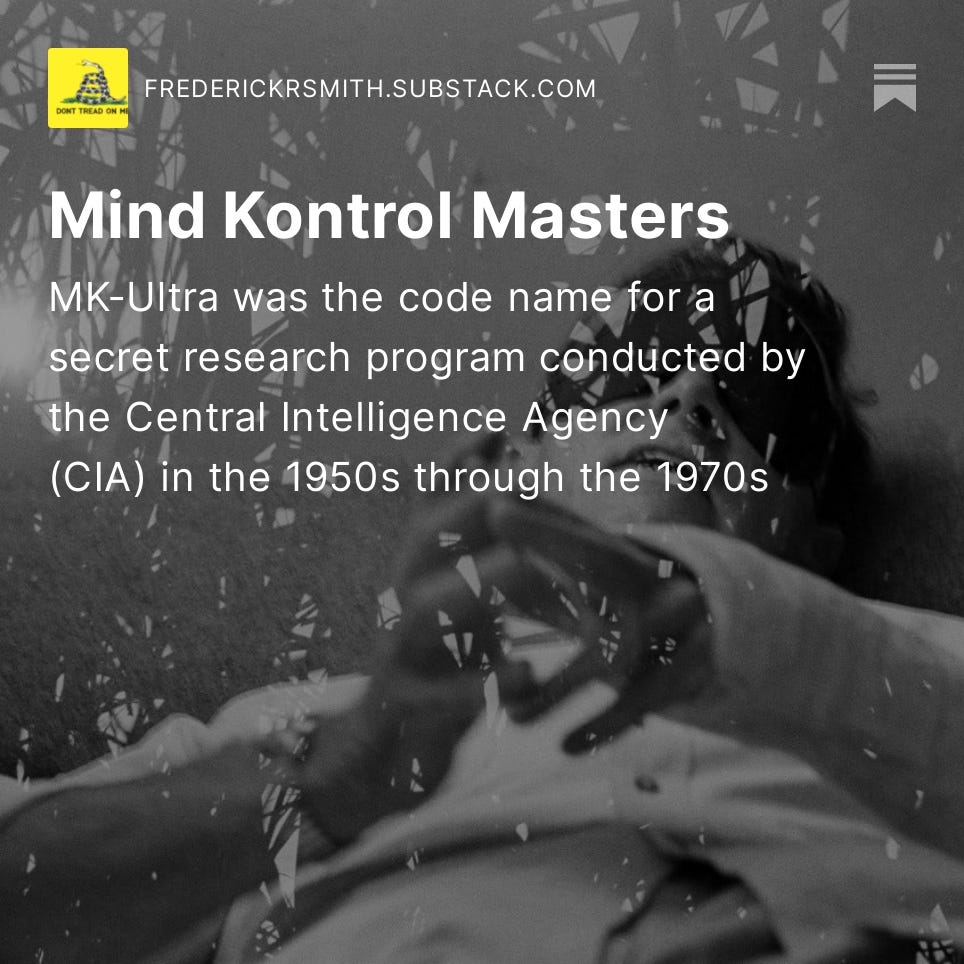 Mind Kontrol Masters - by Frederick R Smith