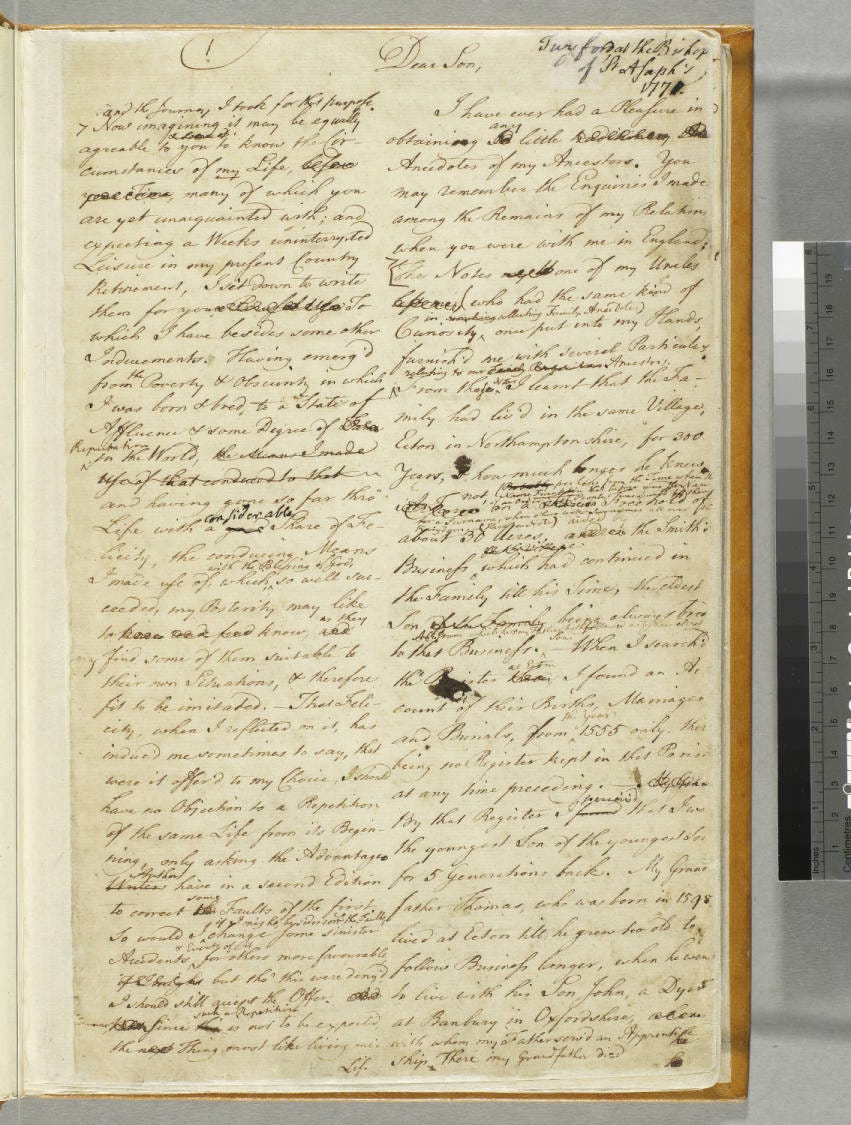 4 Writing Tips from Benjamin Franklin's Notes