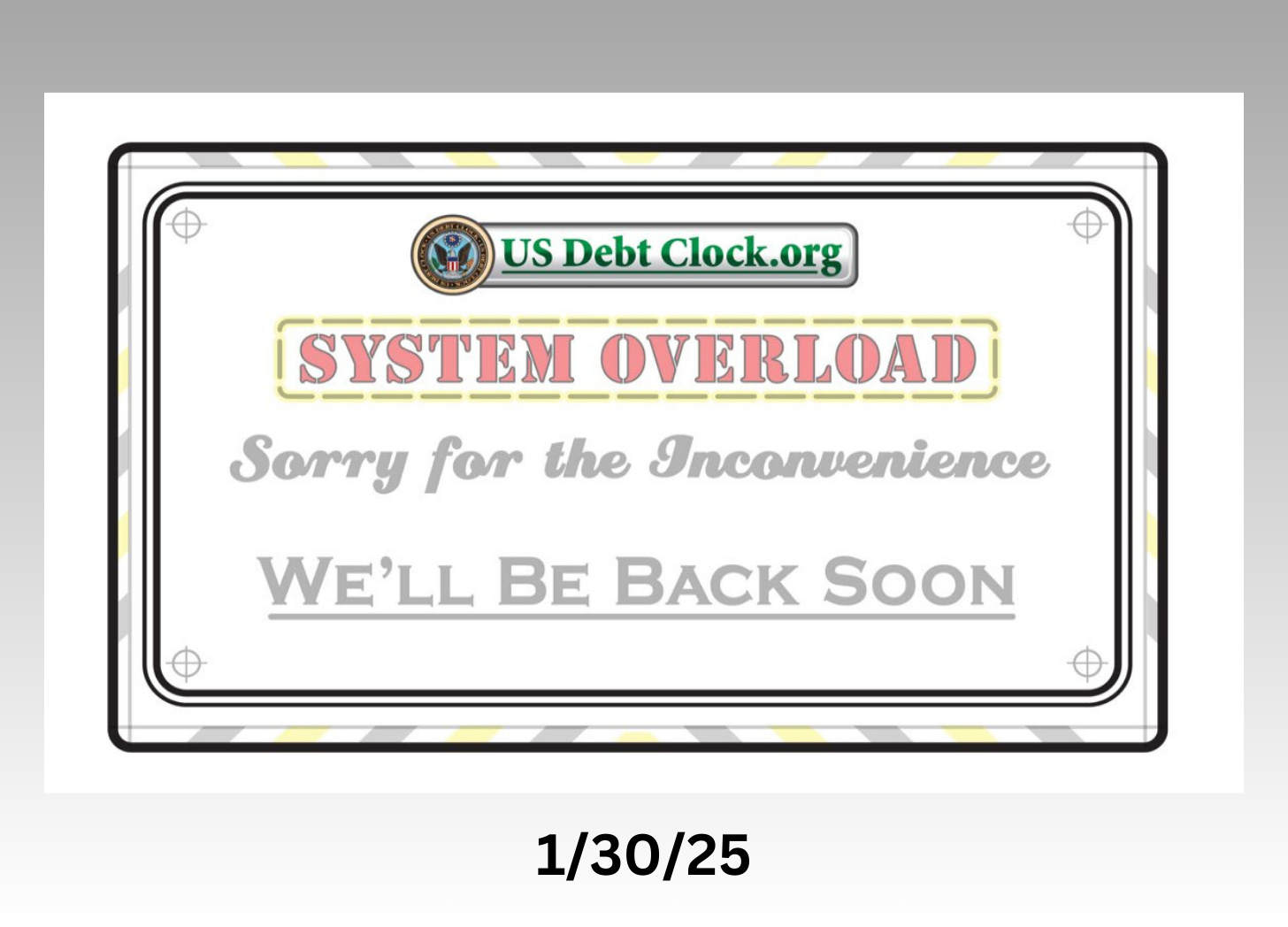 The US National Debt Clock: January 2025 (Second Half)