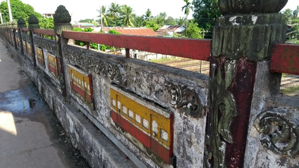 Train ride in Myanmar, Yangon to Bago - by John Matthews