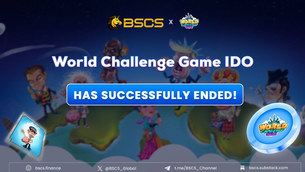📣 The World Challenge Game IDO on BSCS has Successfully Ended 🔥
