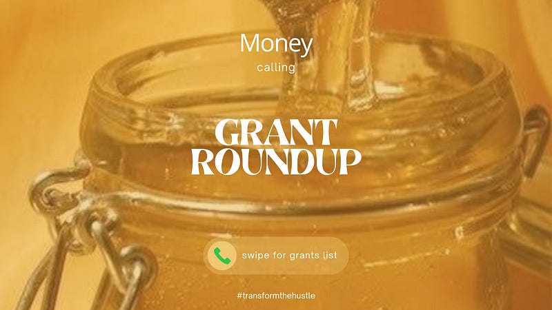Nov 2023 Grant RoundUp - Transform The Hustle’s Substack