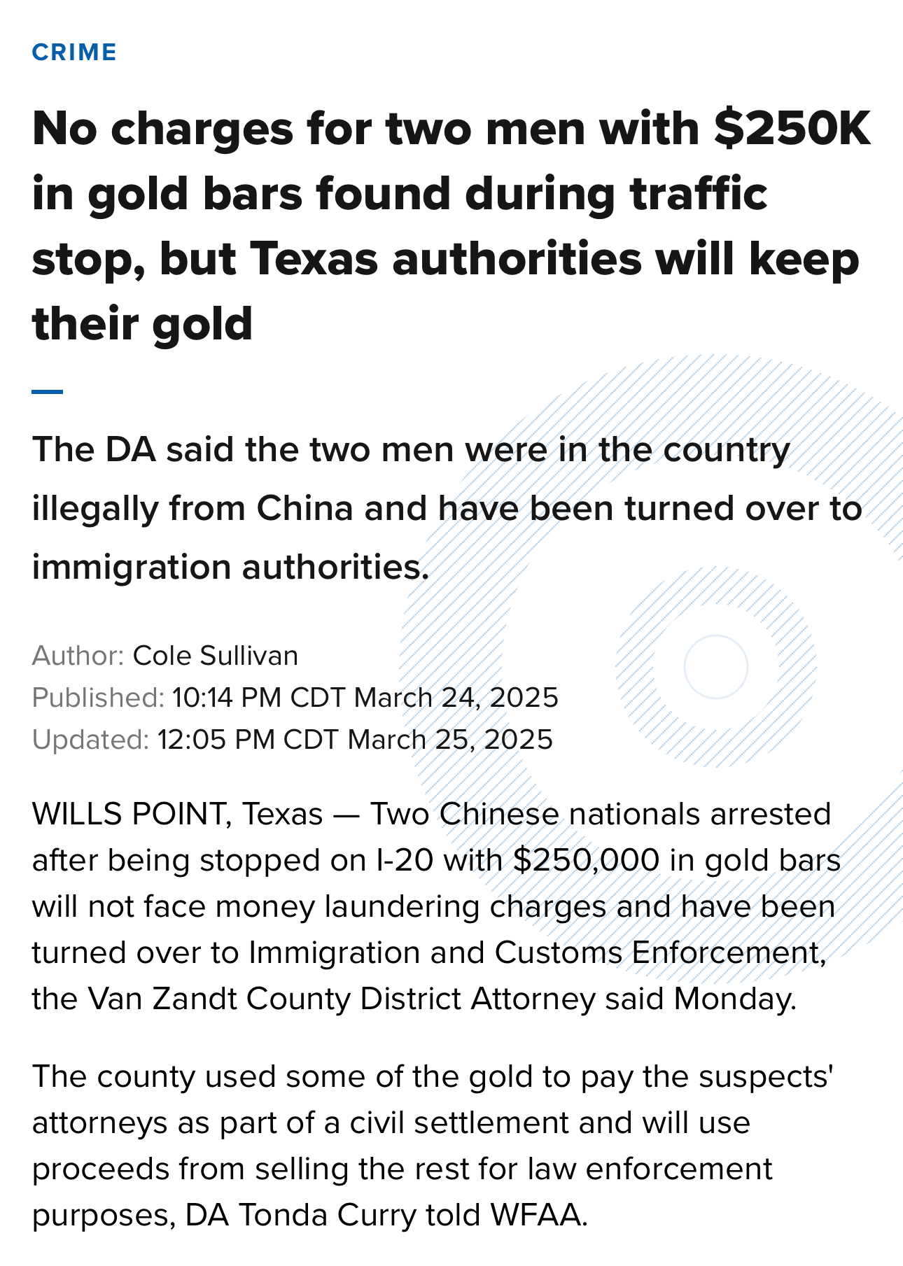 Monitoring the Situation (3/31/25)