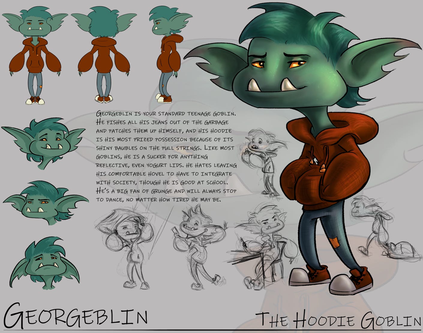 Meet Georgeblin, Teenage Goblin - Carmanda Arts Things