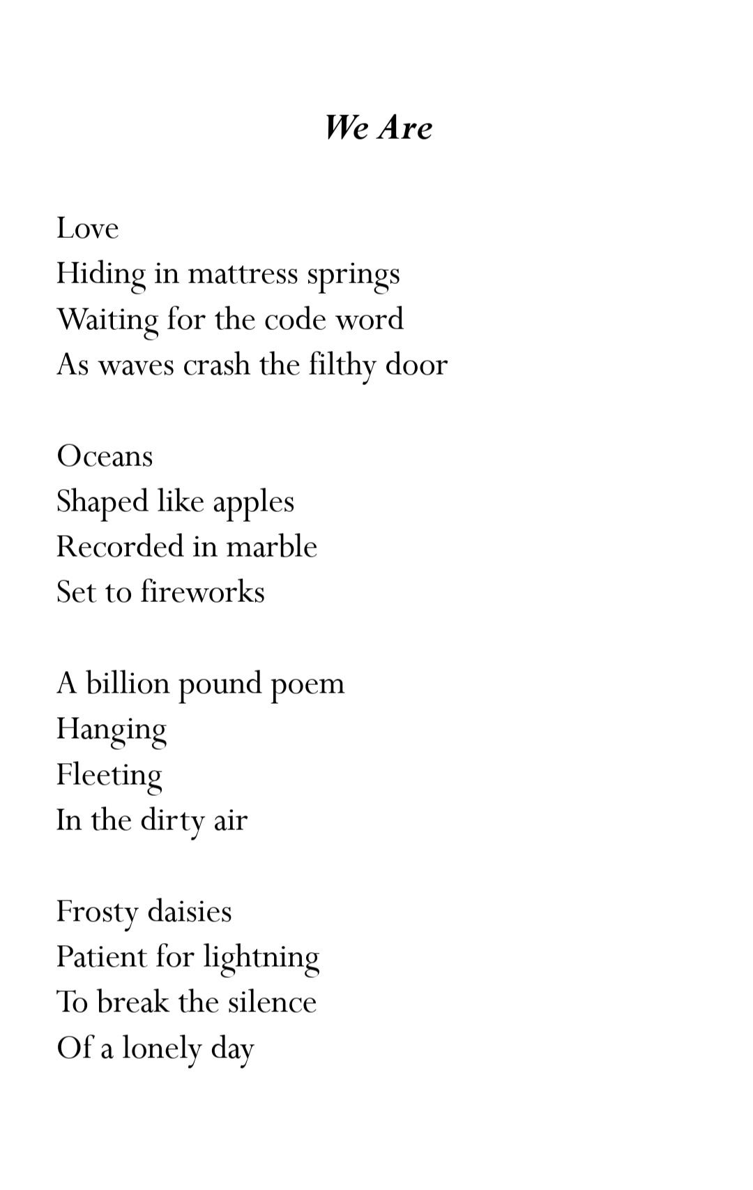 We Are - Carlos Jackal Poetry