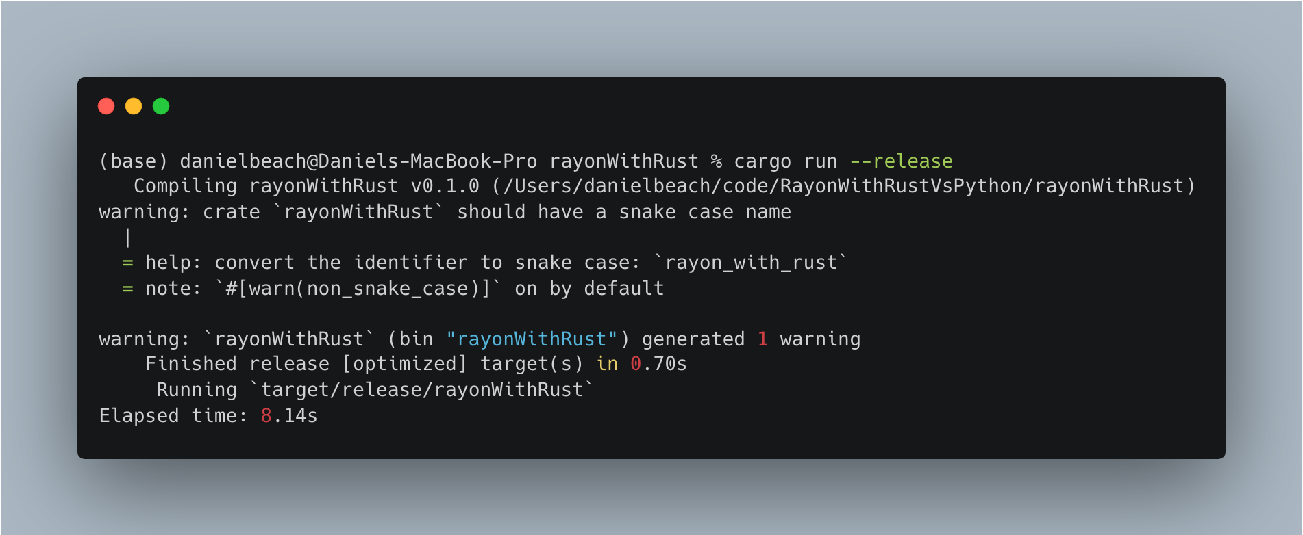 Rayon In Rust Vs Python Process And Thread Pools