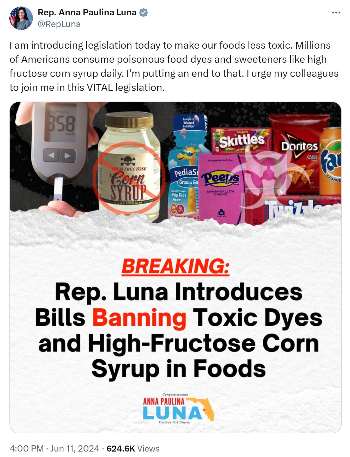 Florida Rep. Luna Launches Bold Bid to Ban High-Fructose Corn Syrup and ...