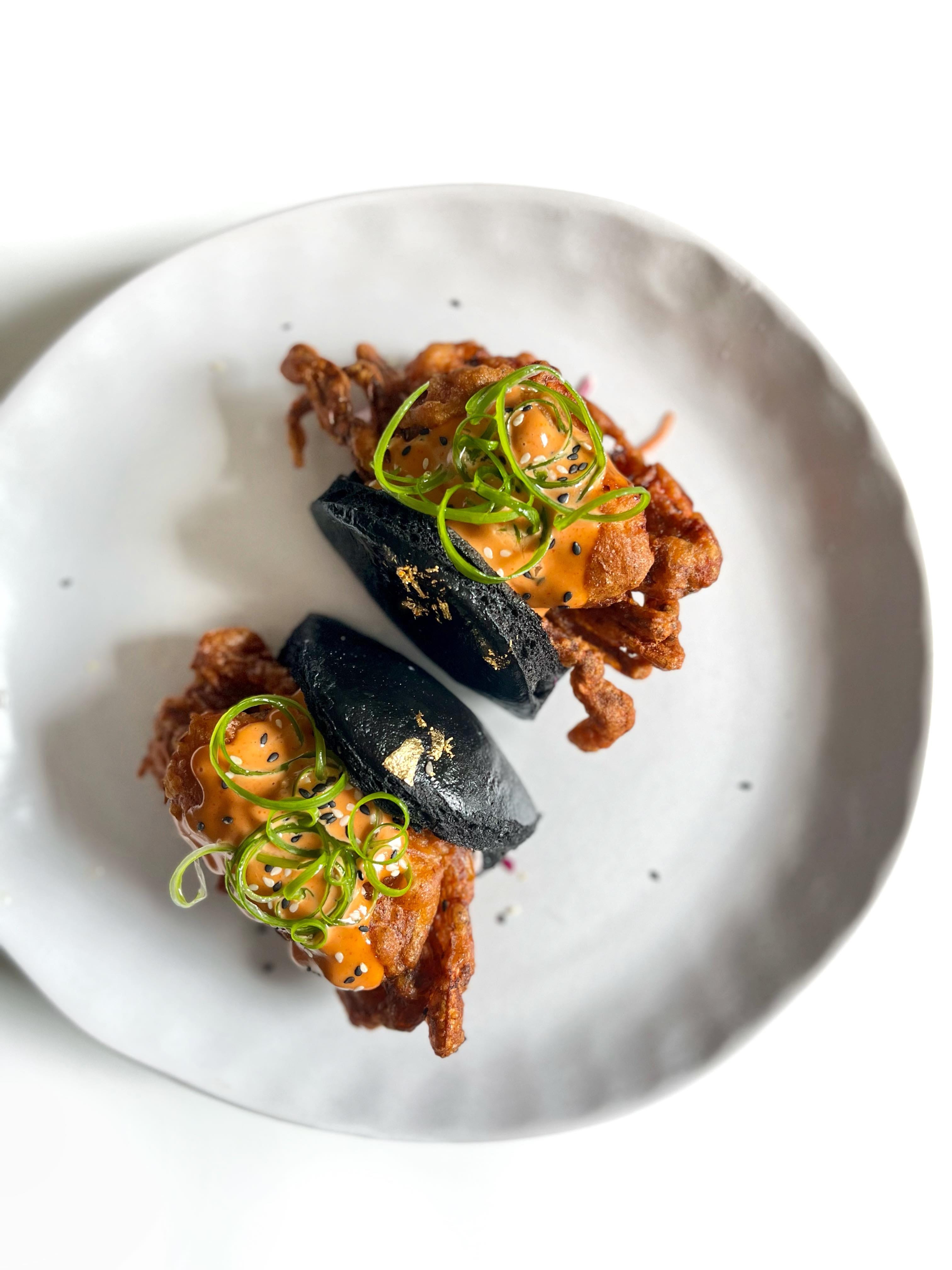 CRISPY SOFT SHELL CRAB BAO BUNS - by Cindy Chanunchida