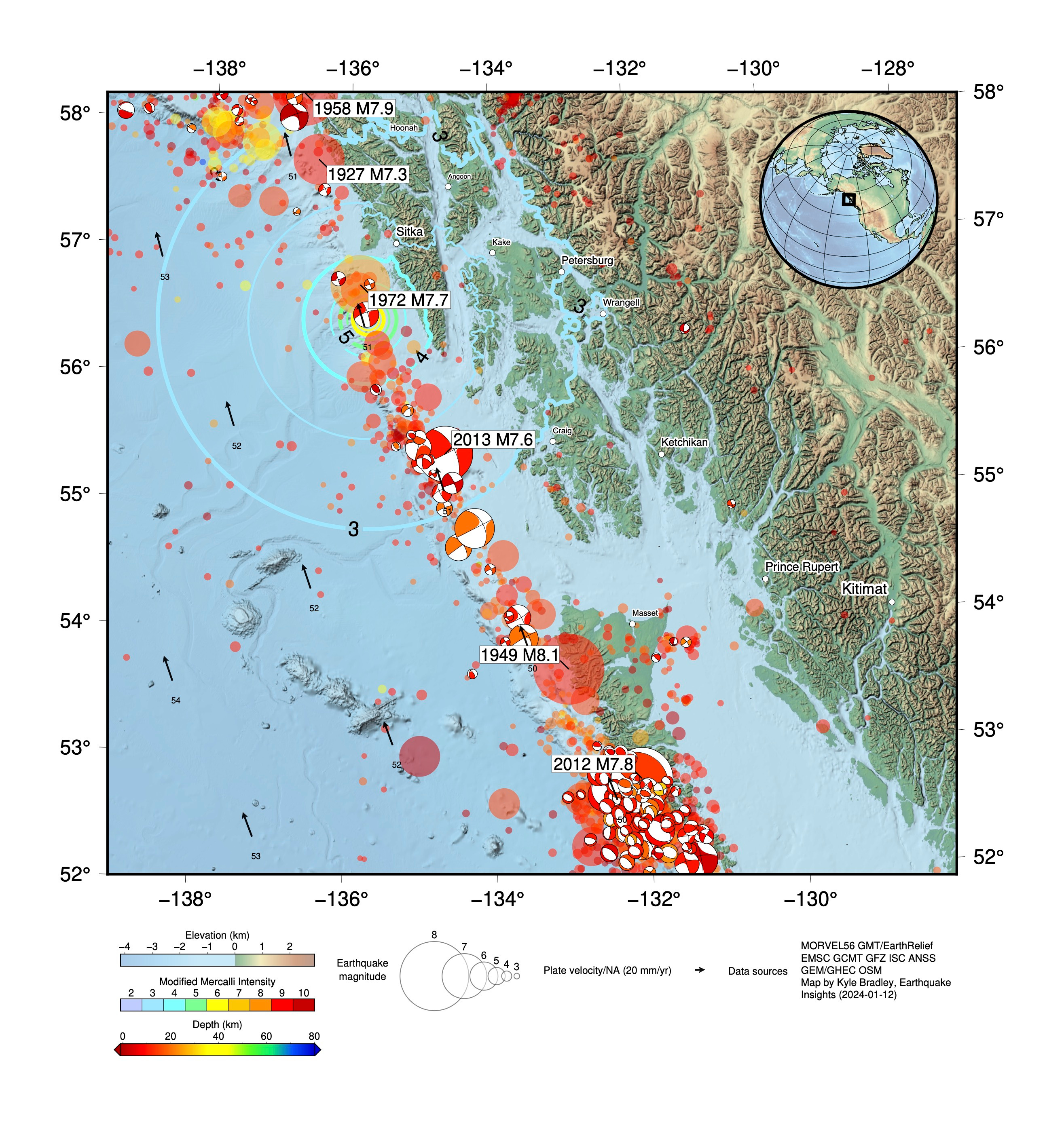 M5.9 earthquake off the coast of Southeast Alaska