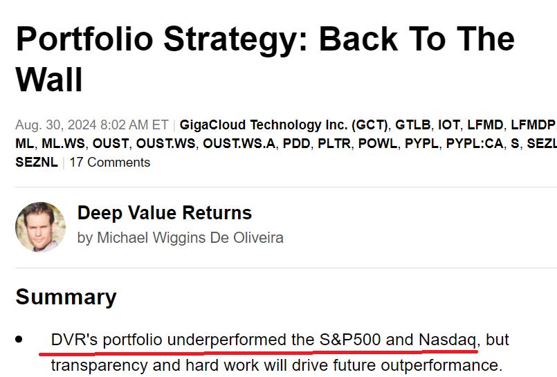 Welcome to Deep Value Returns - Deep Value Returns