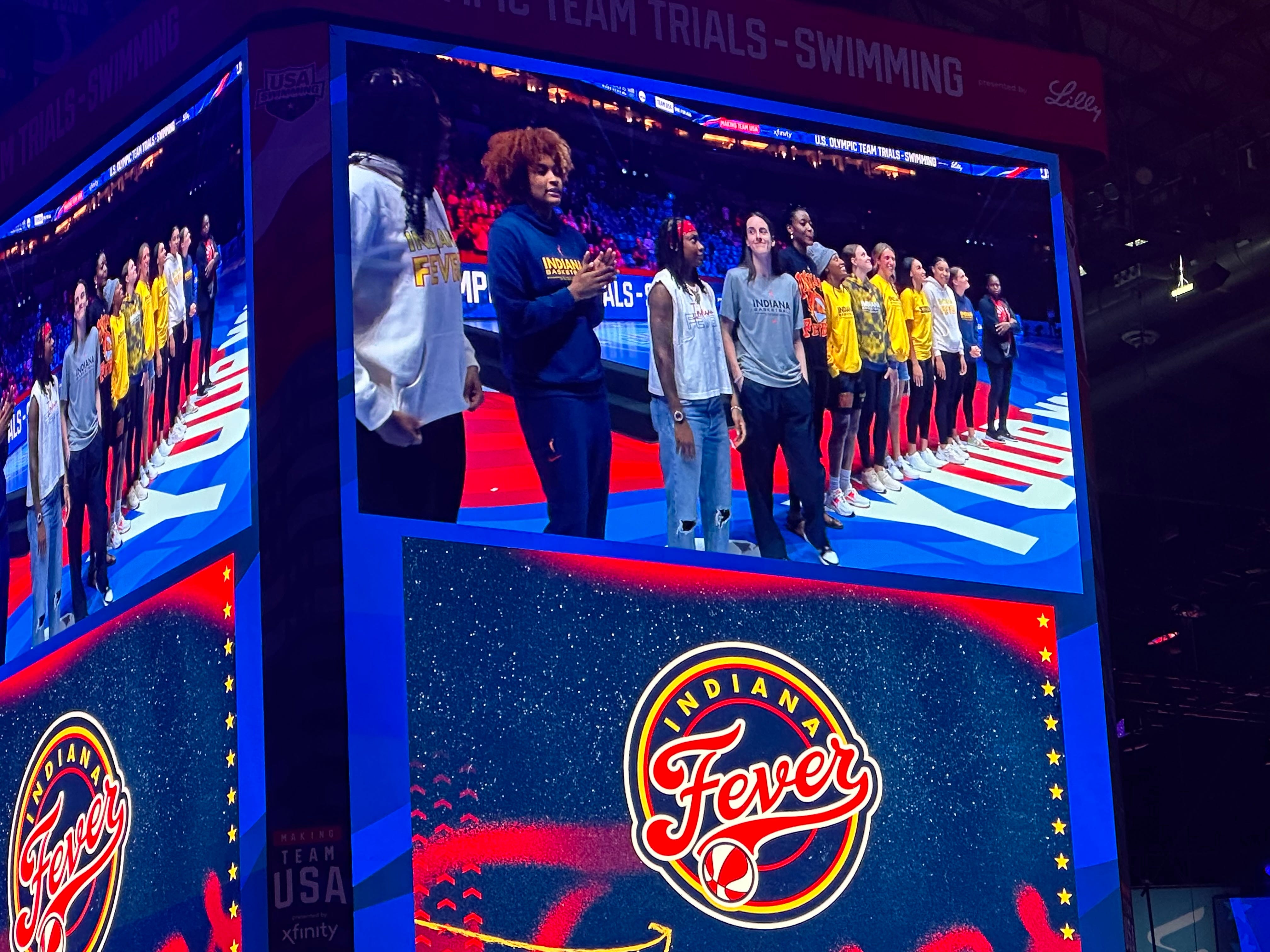 Caitlin Clark, Indiana Fever attend U.S. Olympic Swim Trials ...