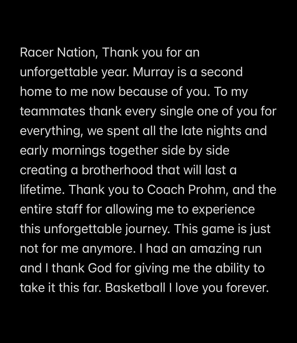 Boatright says goodbye to basketball - by Jeff Bidwell