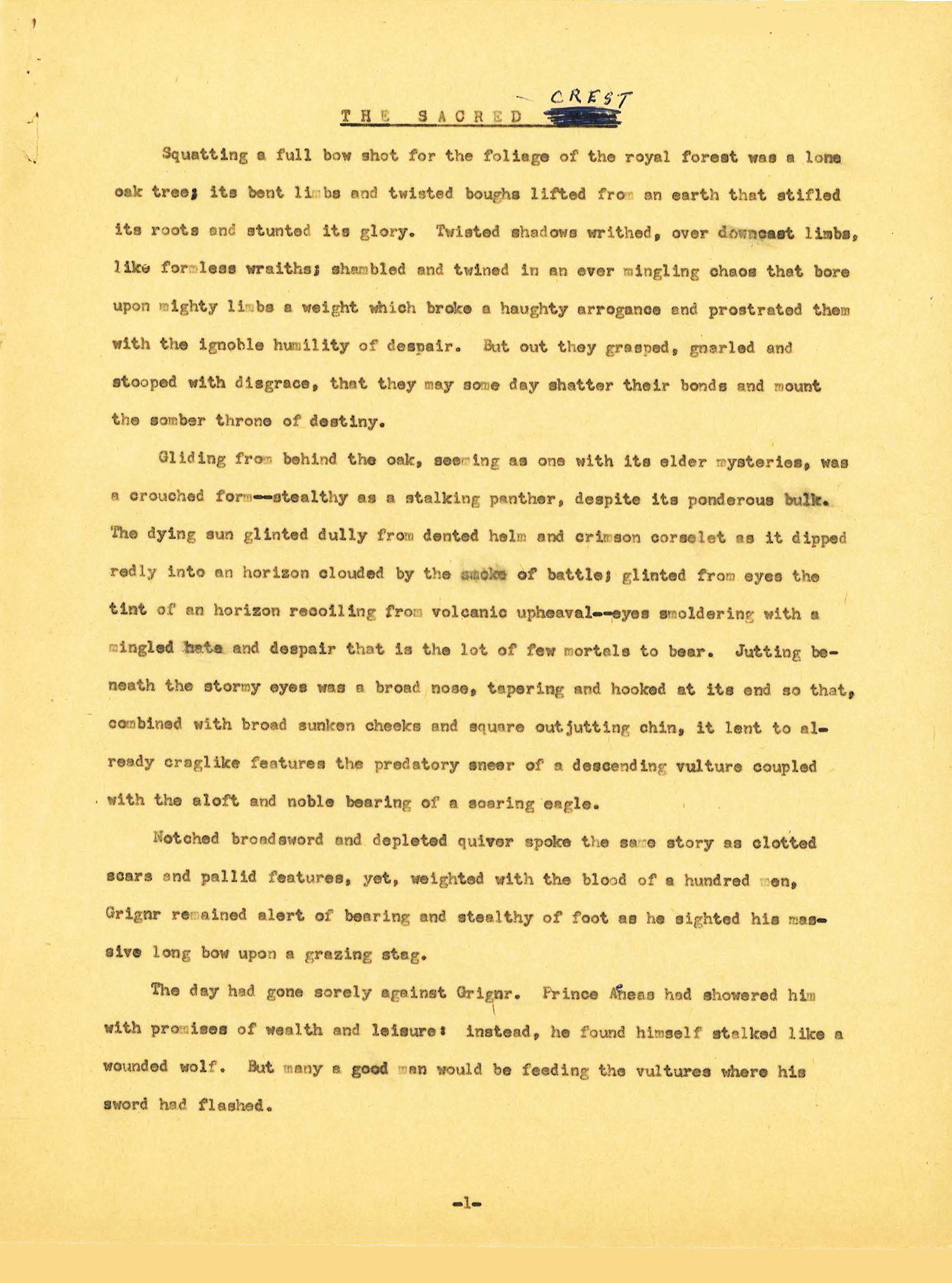 Grignr the Barbarian tale rediscovered - by Walt Jaschek