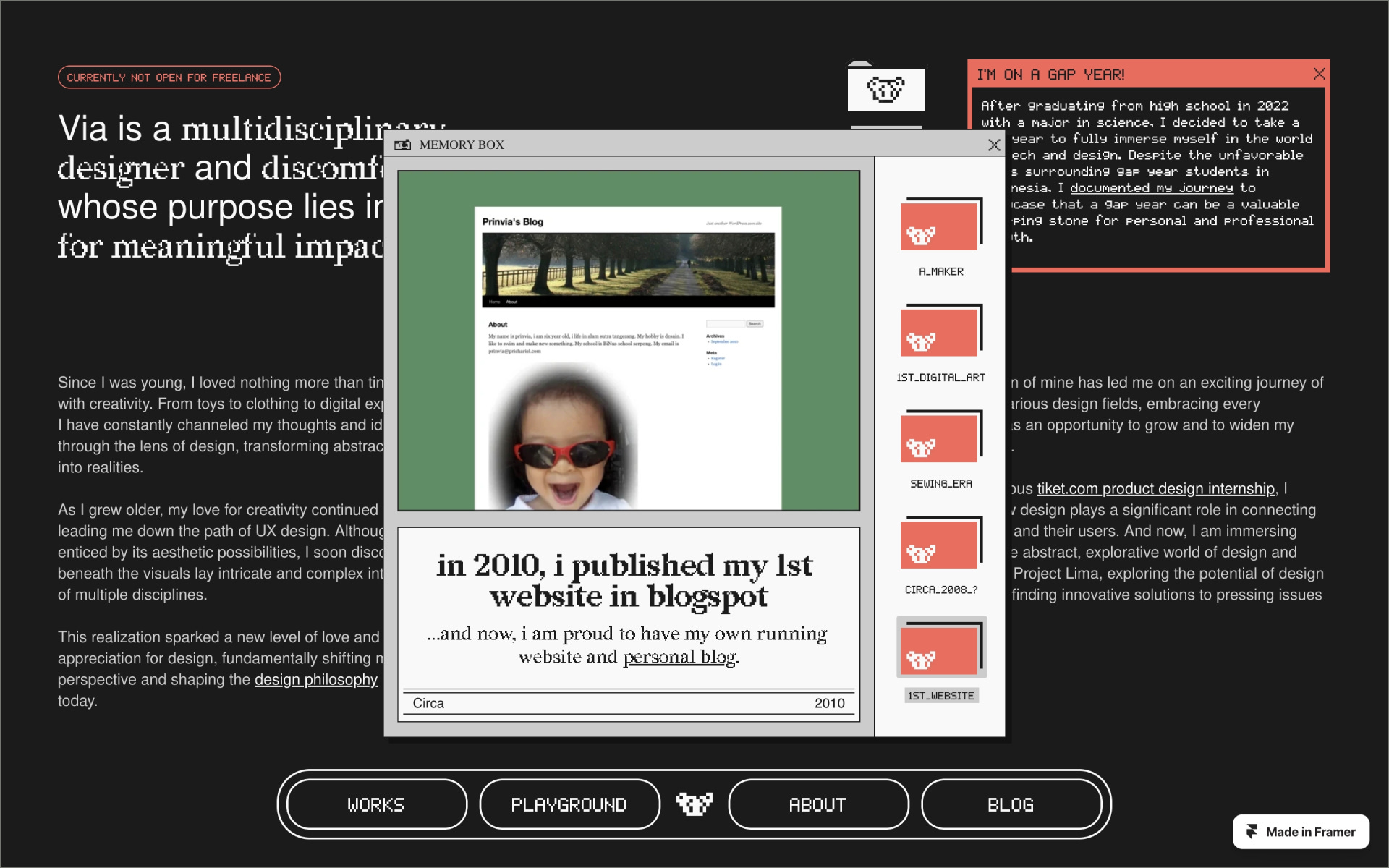 #011: Via's Portfolio - by Elsa Amri - Web Wizards