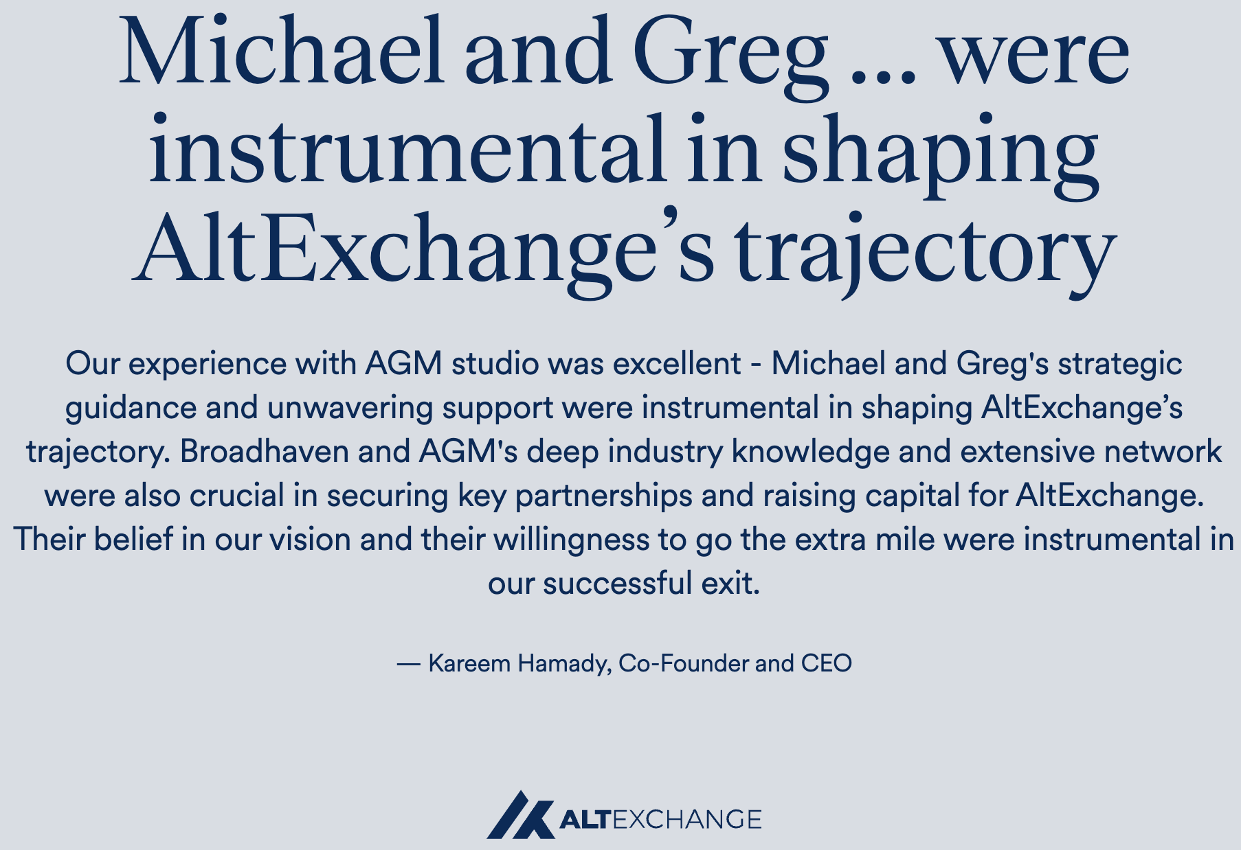 AGM Studio: The meeting place for private markets