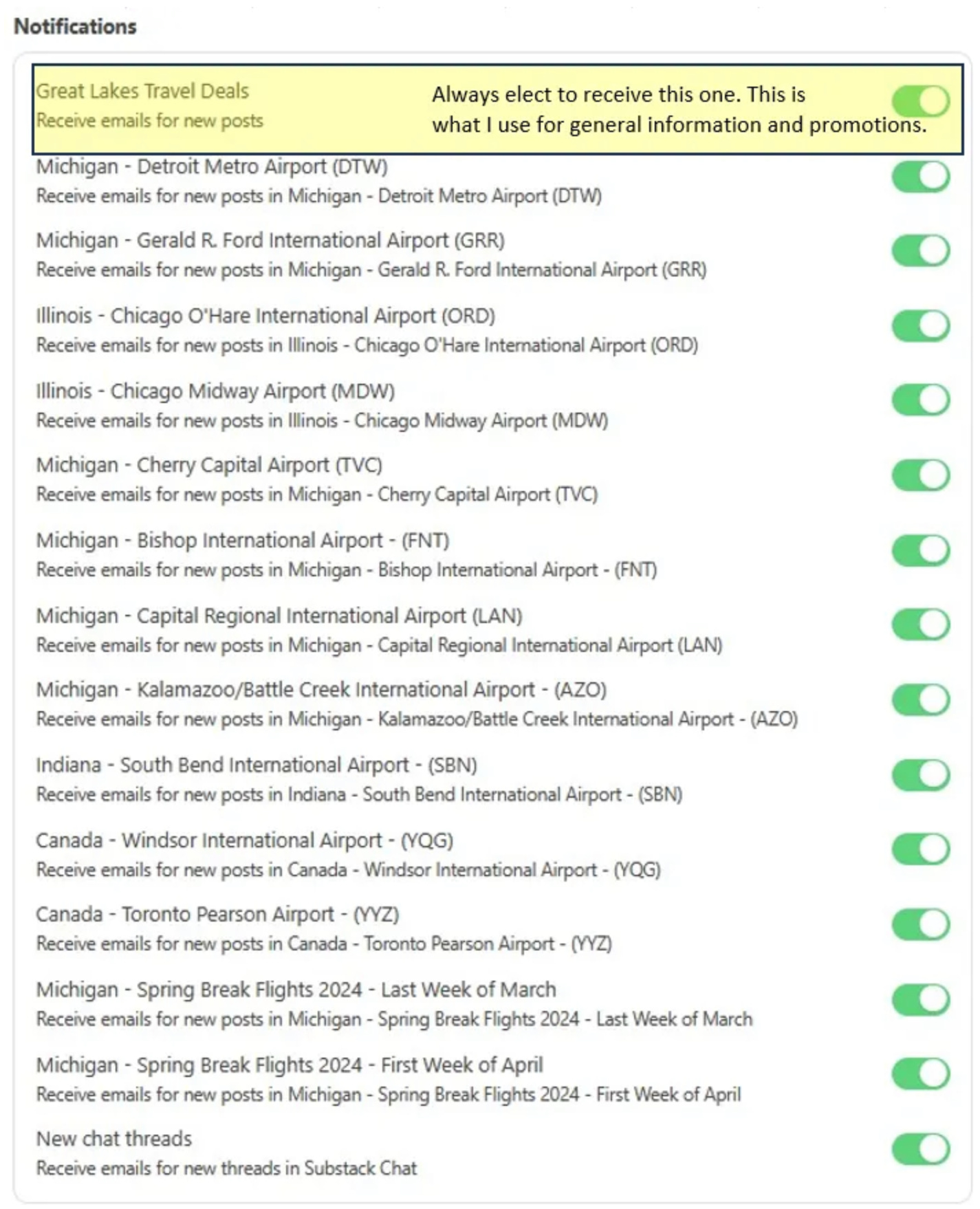 Spring Break Options - First Week of April