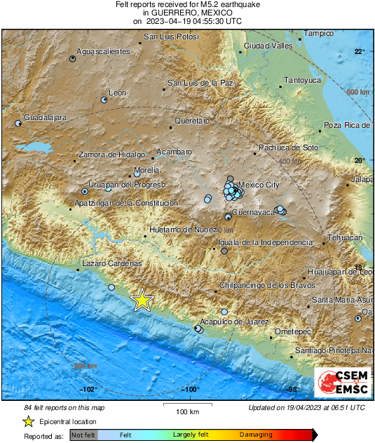 M5.2 earthquake below Mexico's western coast shakes Mexico City