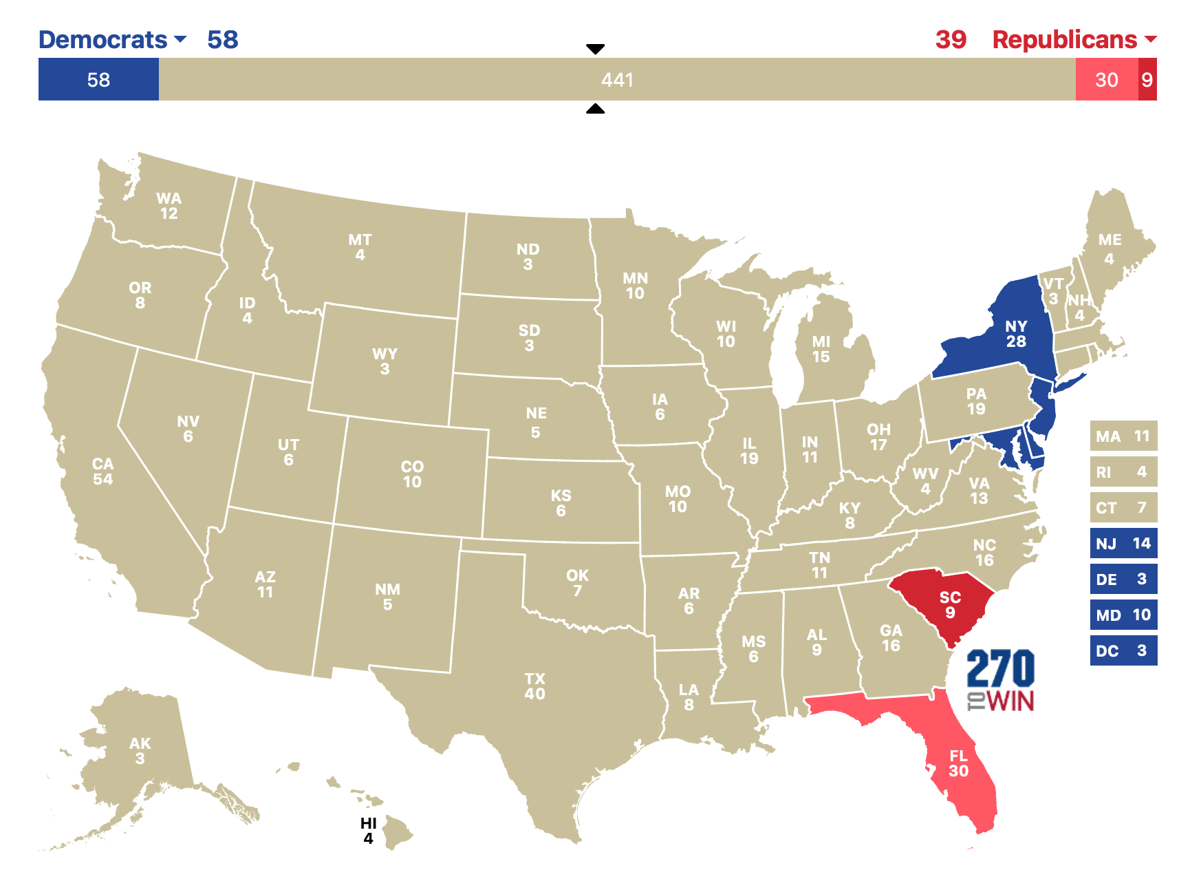 Jfk electoral college numbers
