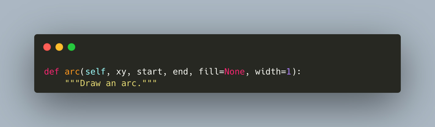 How To Draw Arc In Python