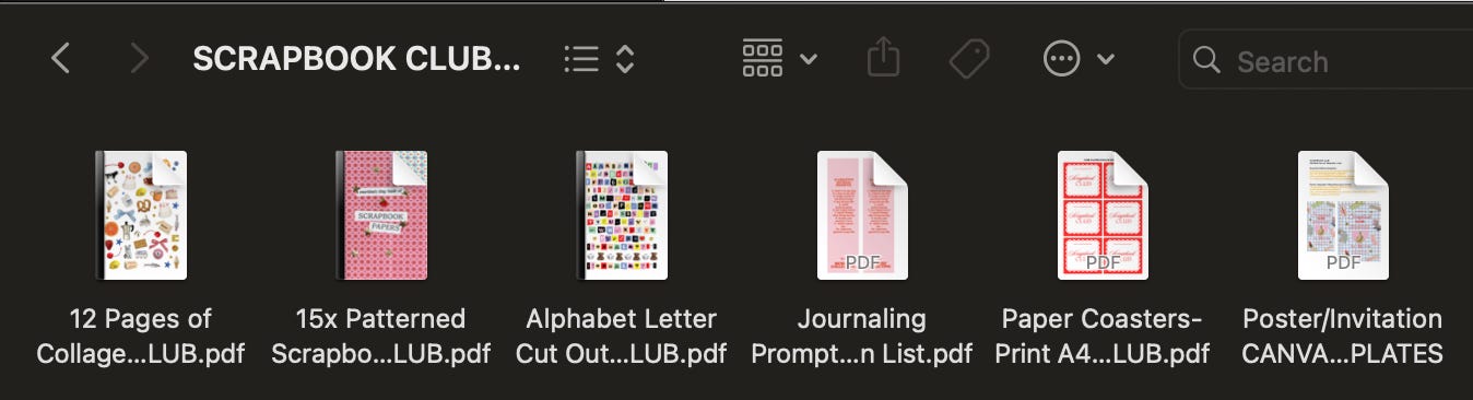 Everything you need to host your own Scrapbook Club event!