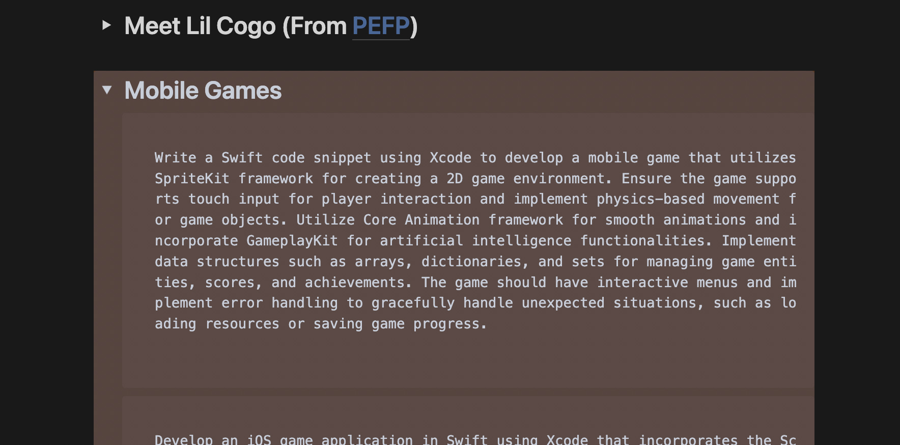 Code Prompts Ios Swift Mobile Games βοΈ Build Apps Using Chatgpt π±
