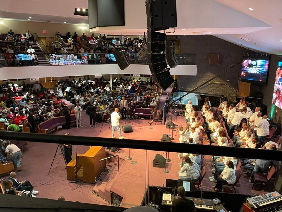 A Gallery Of The Faithful Gathering For Church. Album 4