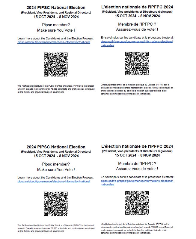 PIPSC 2024 National Election Poster - Affiche de l'Élection Nationale ...