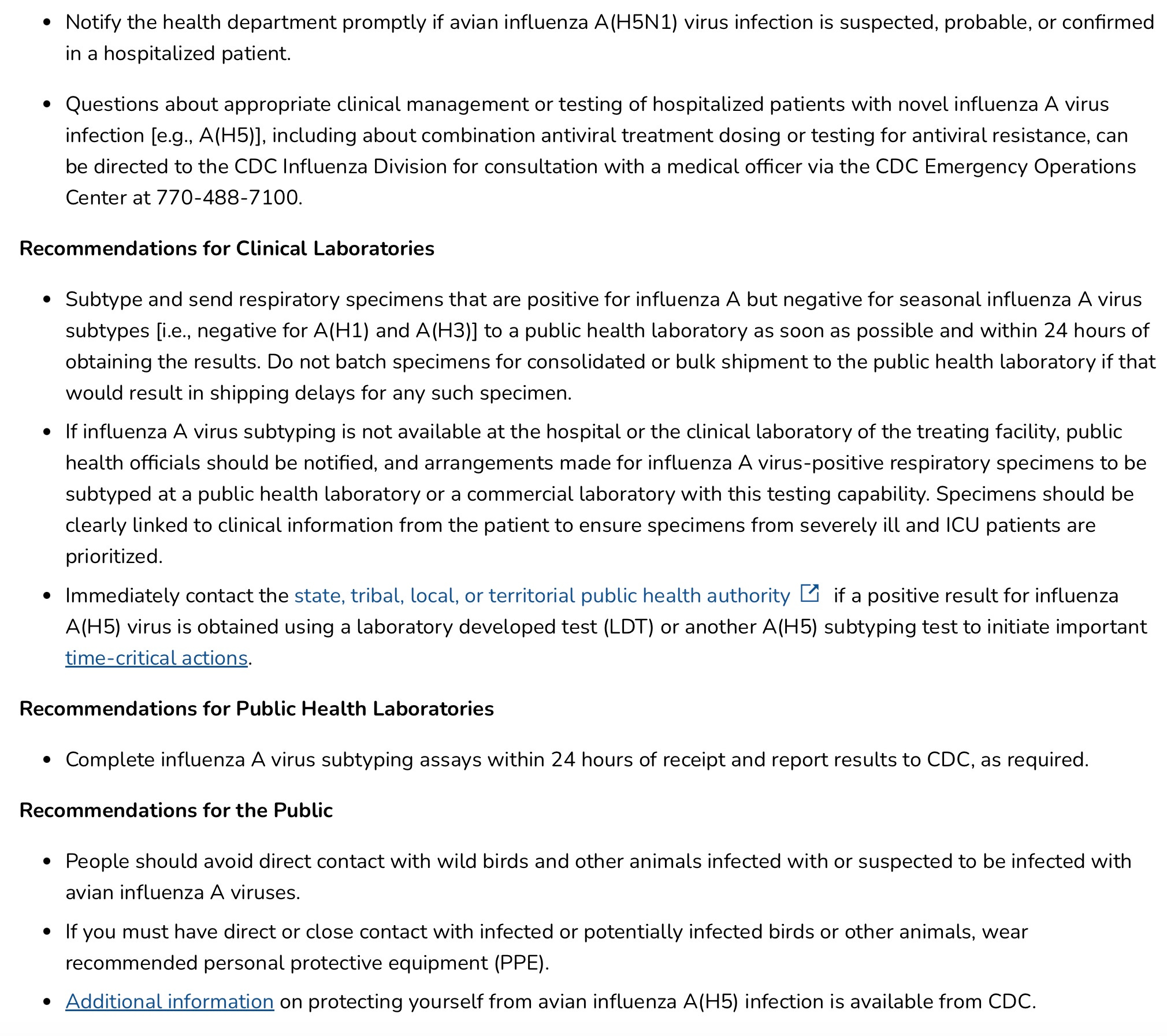 CDC has issued a bulletin requiring hospitals to test for bird flu ...