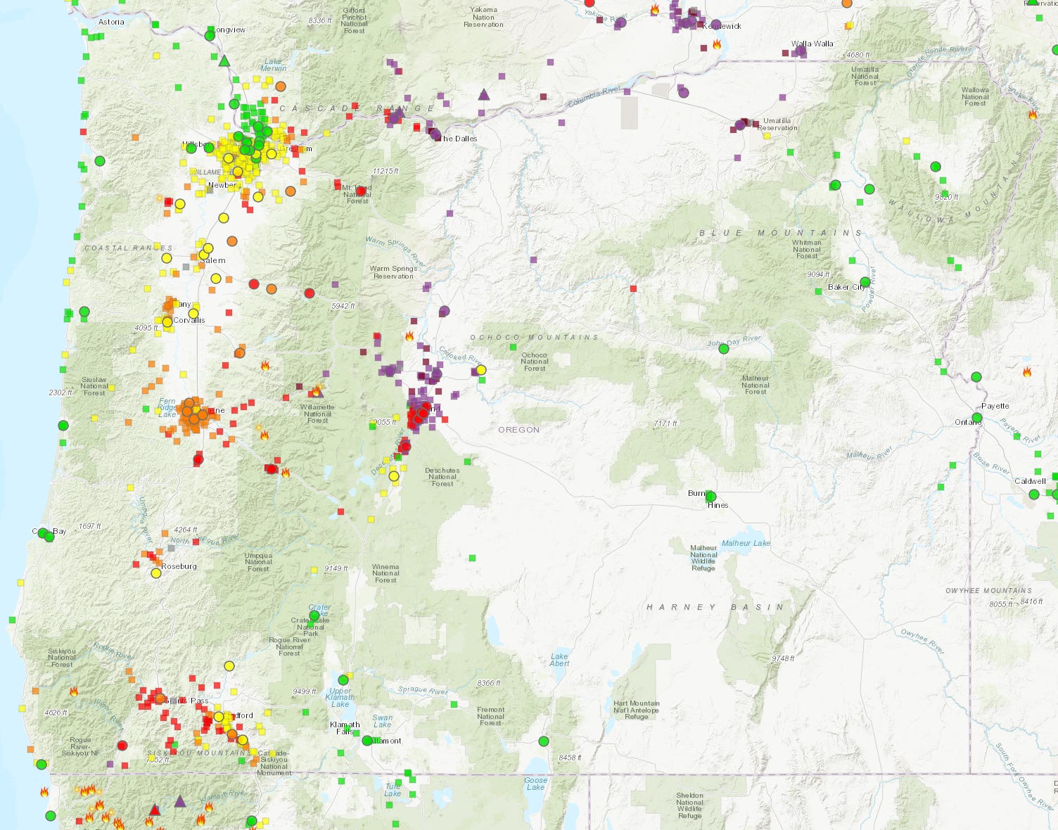 Global Wildfire Locations For Last 24 Hours - August 21st, 2023