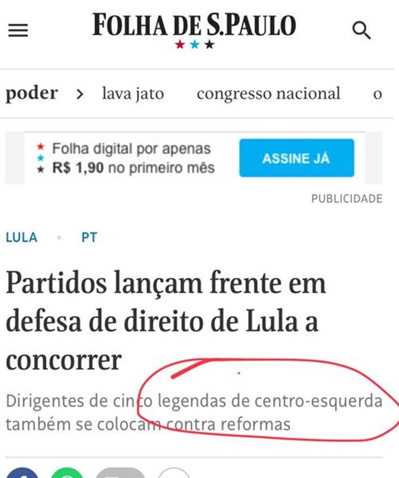 Legendas de centro-esquerda - Blog do Marcelo Guterman