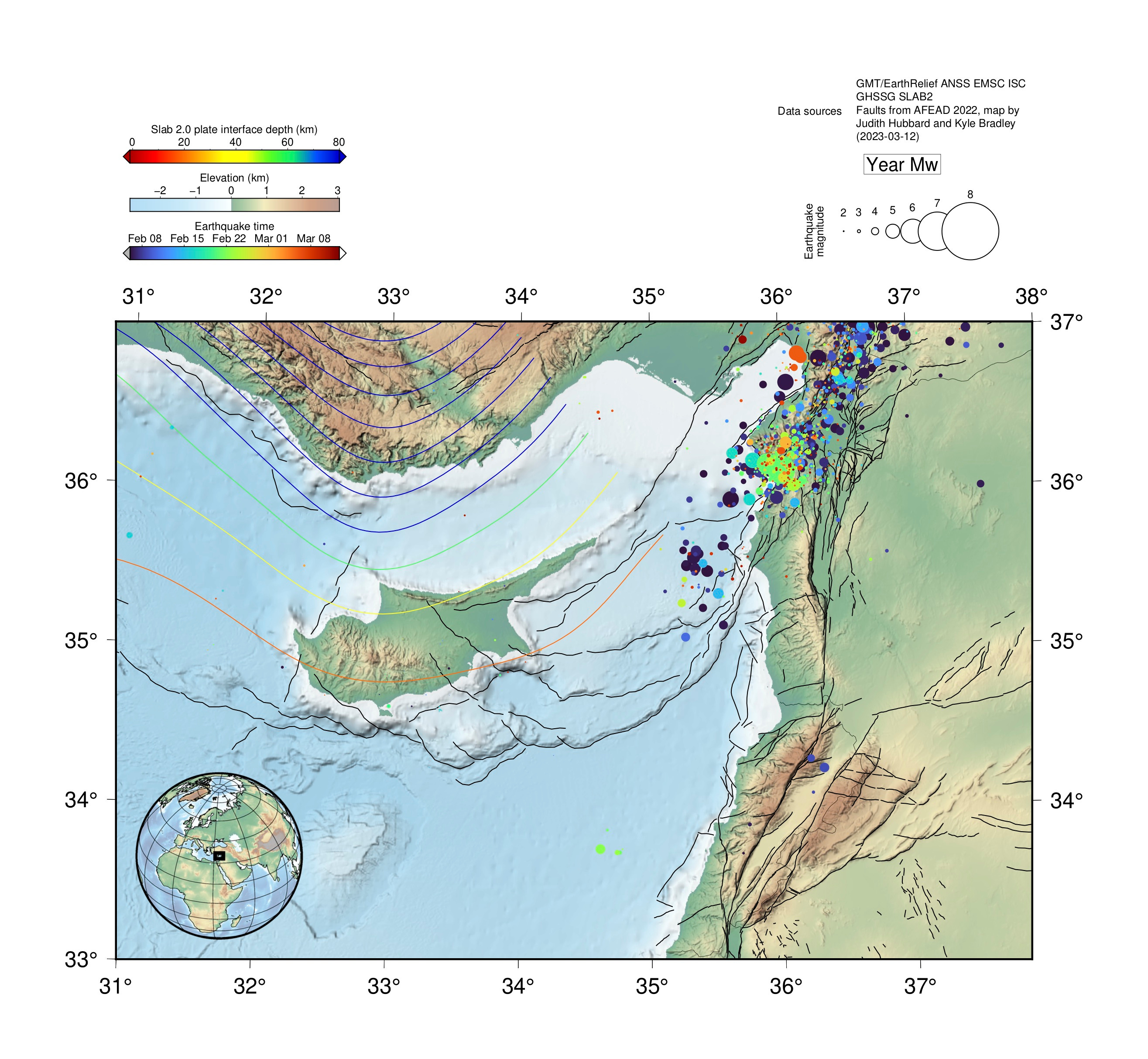 Feb. 6 earthquake causes aftershocks on the Cyprus-Hatay Arc