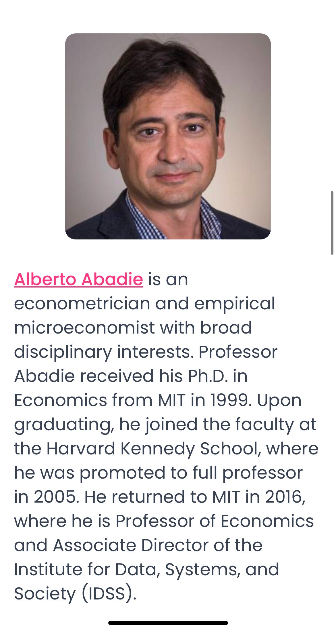 Alberto Abadie workshop on Synthetic control and clustering