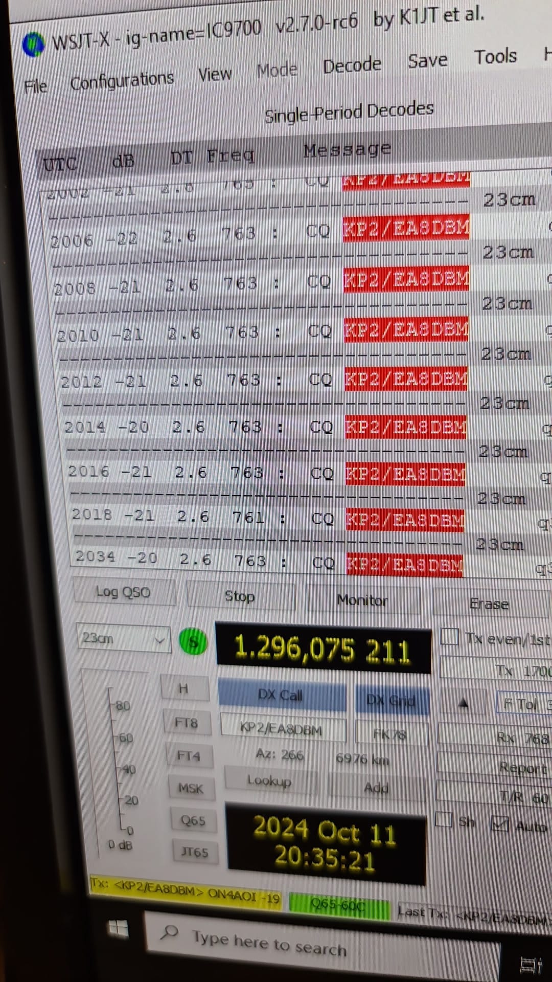 KP2/EA8DBM (FK78) U.S. Virgin Islands - EA8DBM