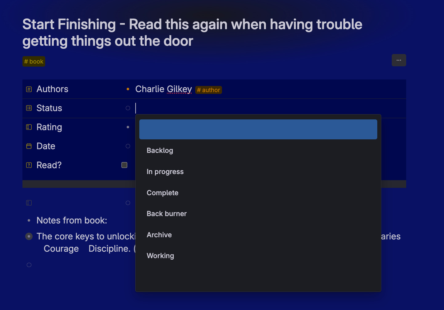 Options Fields - The Tana Fields Series #3