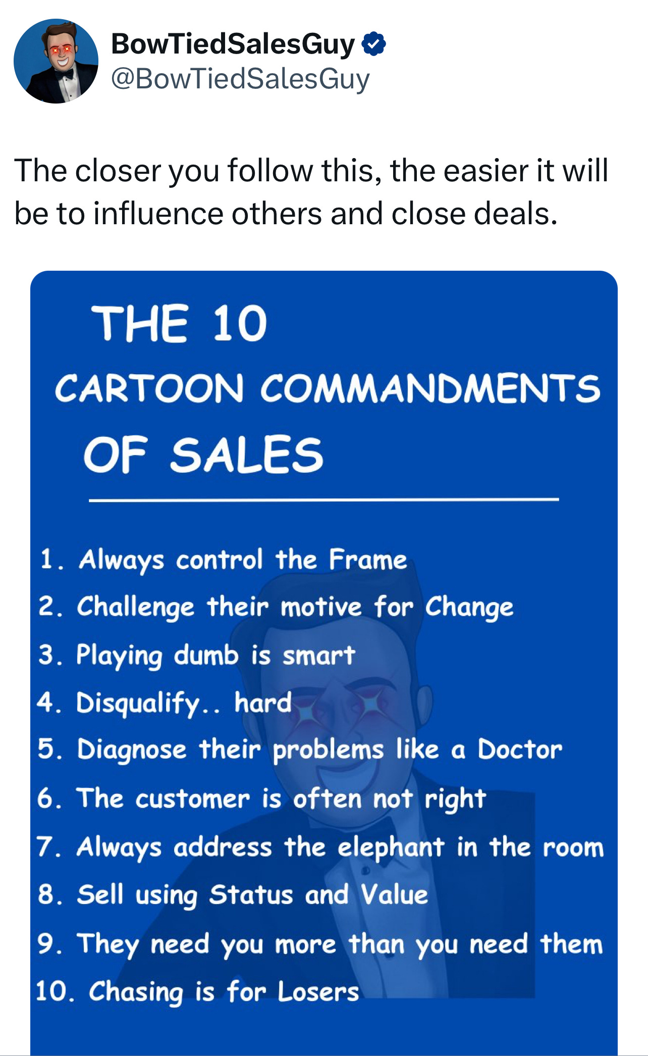 The 10 Cartoon Commandments of Sales - BowTiedSalesGuy