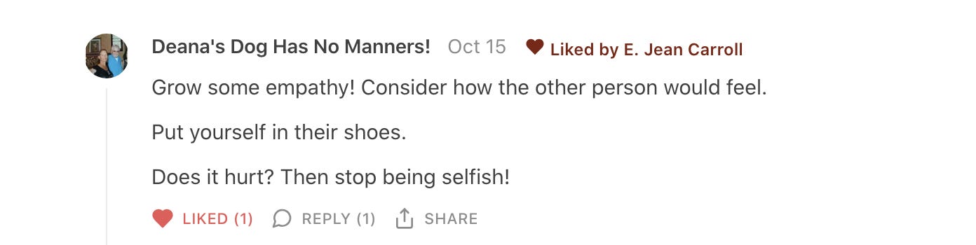 Winner!! - by E. Jean Carroll - Ask E. Jean