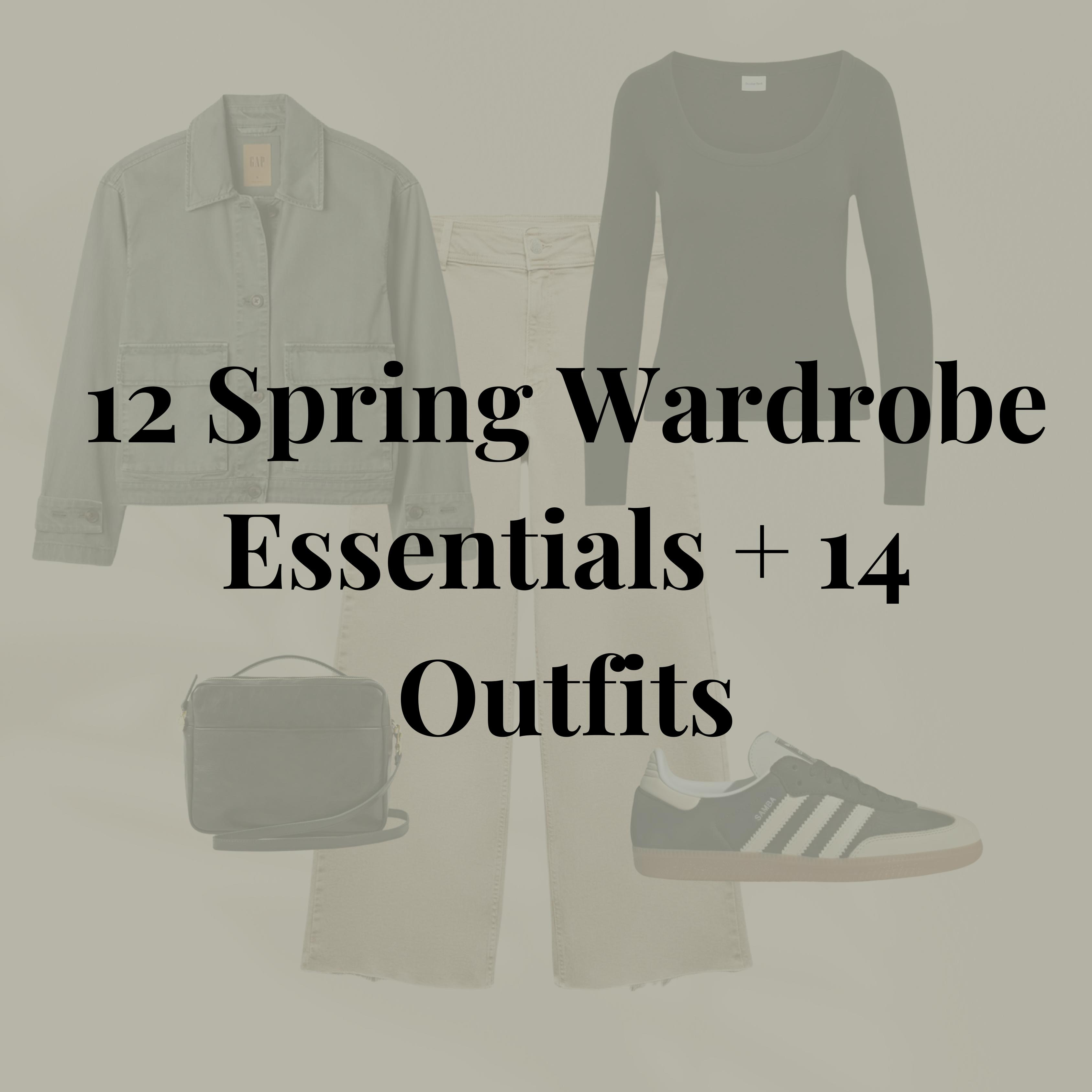 12 Clothing Wardrobe Essentials for Spring With 14 Printable Outfit ...