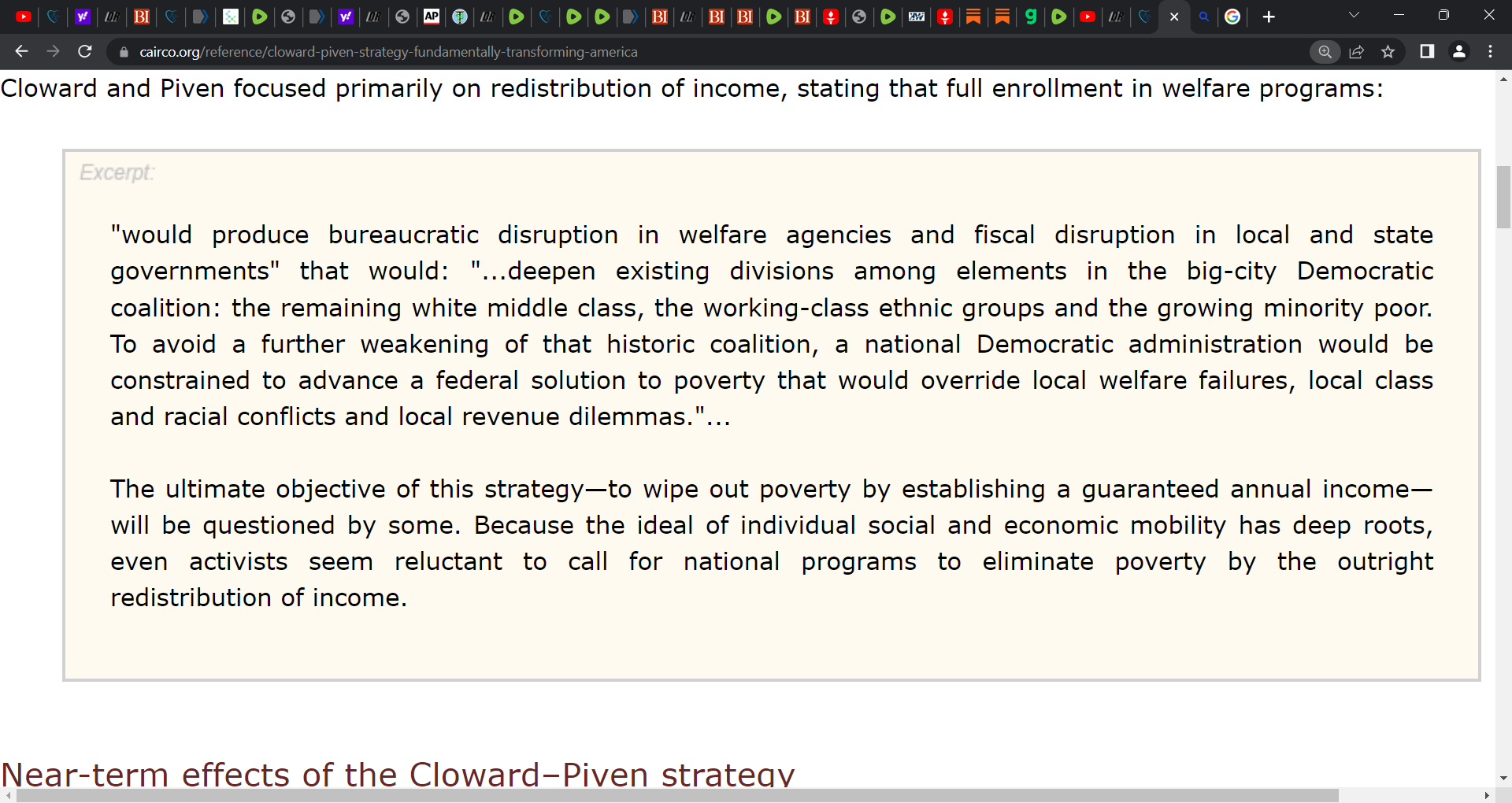 The Cloward–Piven strategy: developed in 1966 by Americans Richard ...