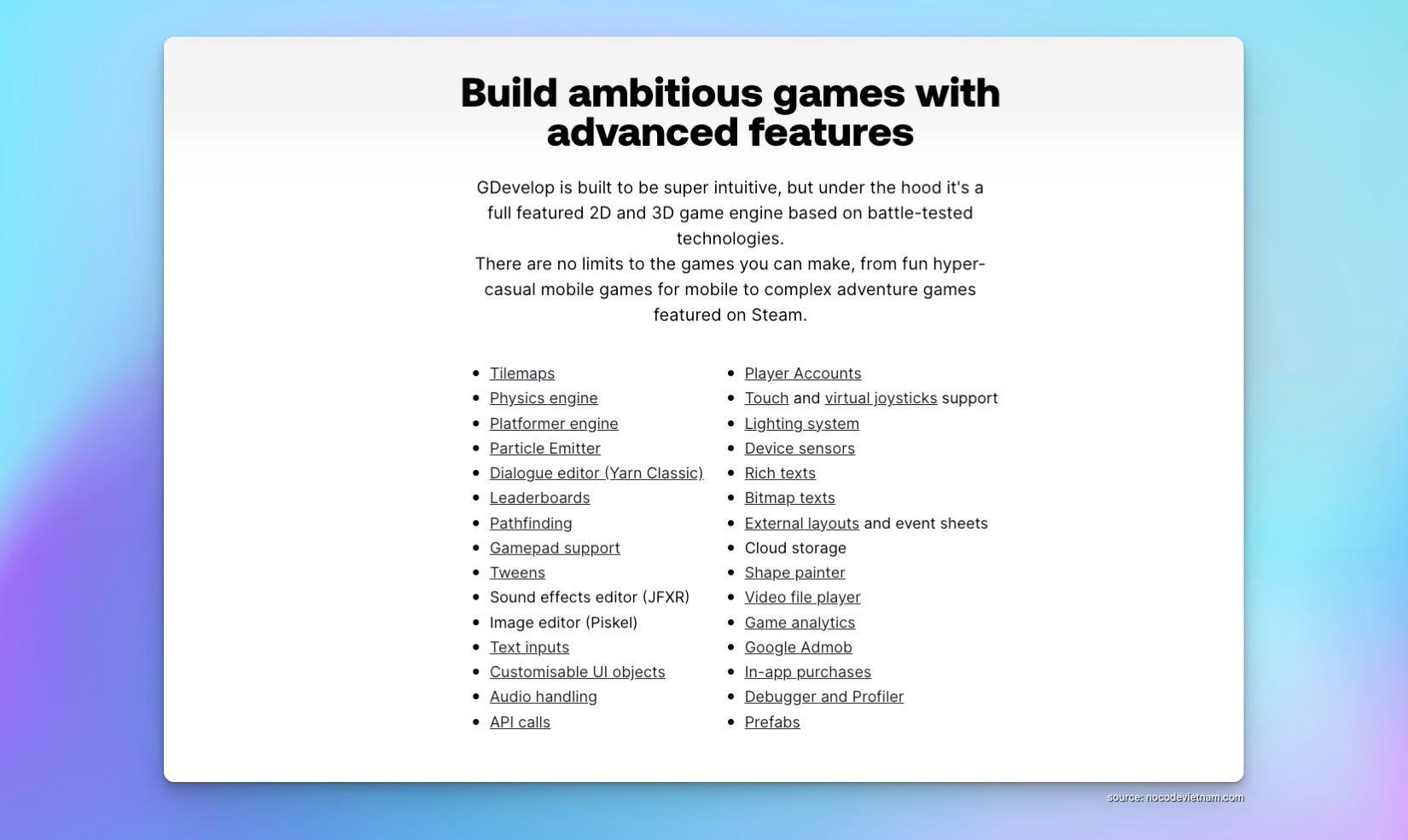 Gdevelop Nб ѓn Tбєјng Nocode Lг M Game Miб N Phг