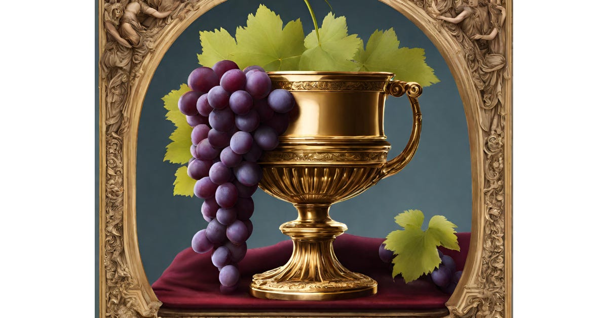 Ancient Roman Wine And Grapes