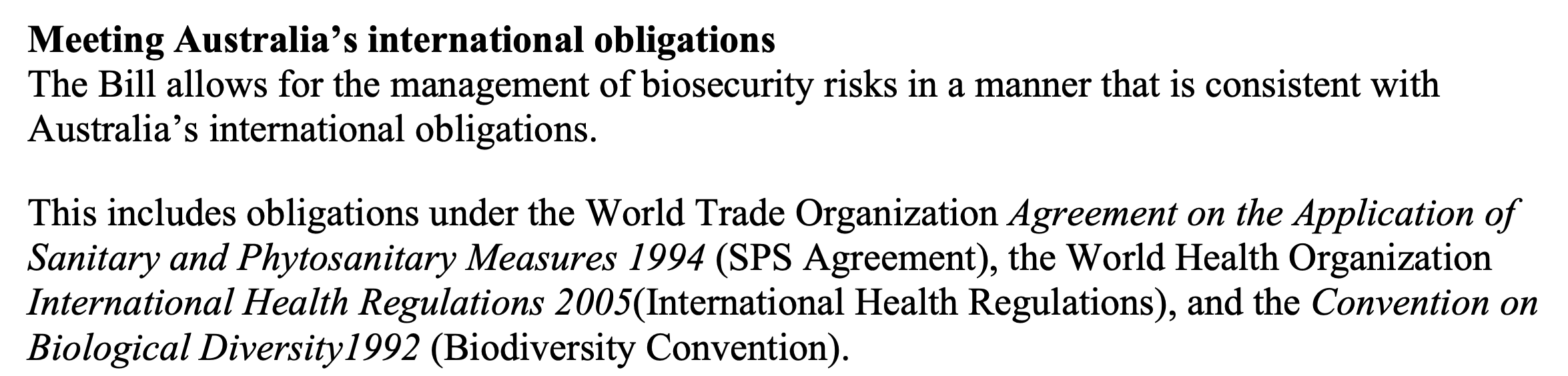 What decision-making role will the Australian parliament have in ...