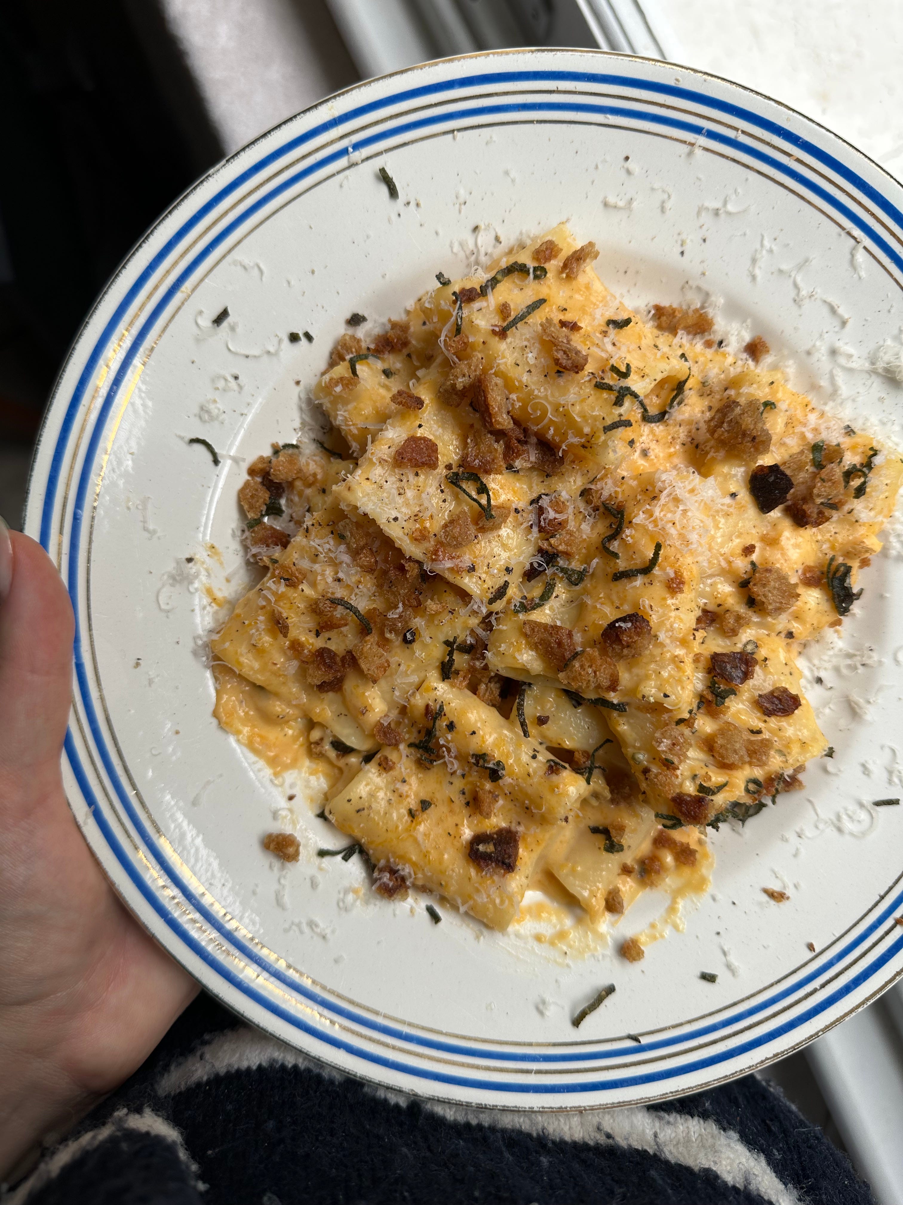 Squash and Taleggio Pasta - by Sophie Wyburd - Feeder