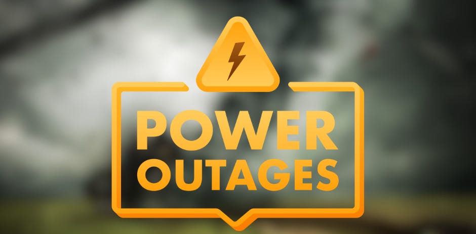 Power outage maps for TVMO news coverage area