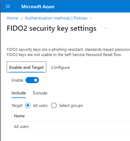 Setting up FIDO2 (Yubikey) Auth for Phish-Resistant MFA in M365